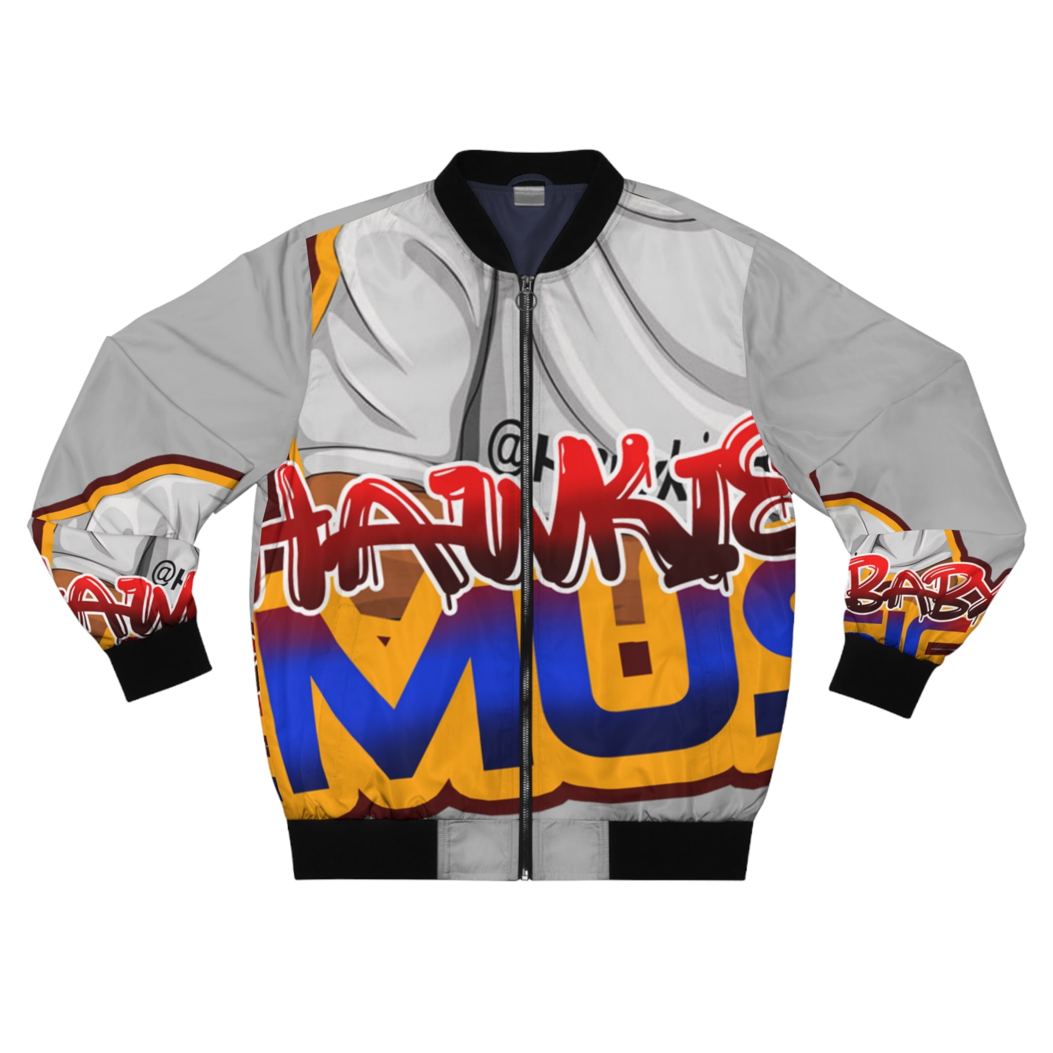 HawkieBaby OG Men's Bomber Jacket (Grey) - Walmart.com