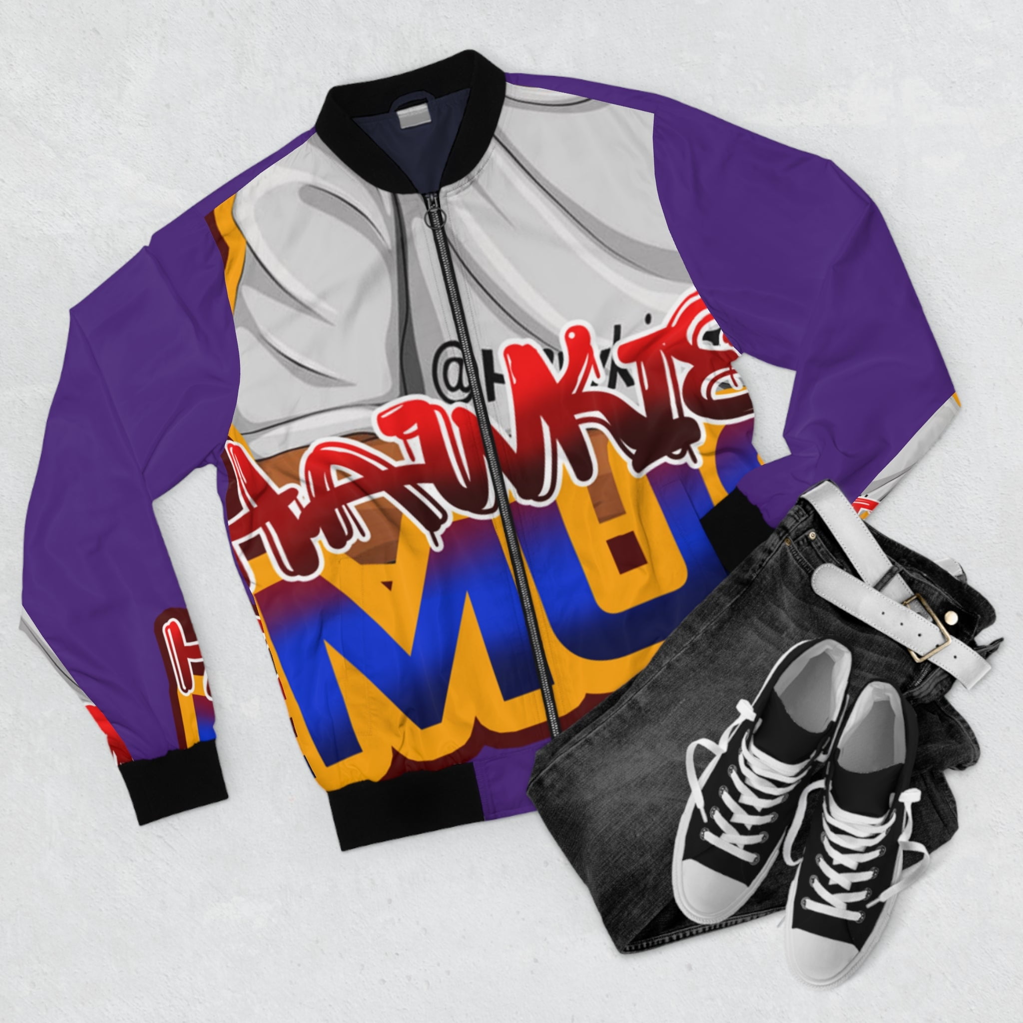 HawkieBaby OG Men's Bomber Jacket (Purple) - Walmart.com