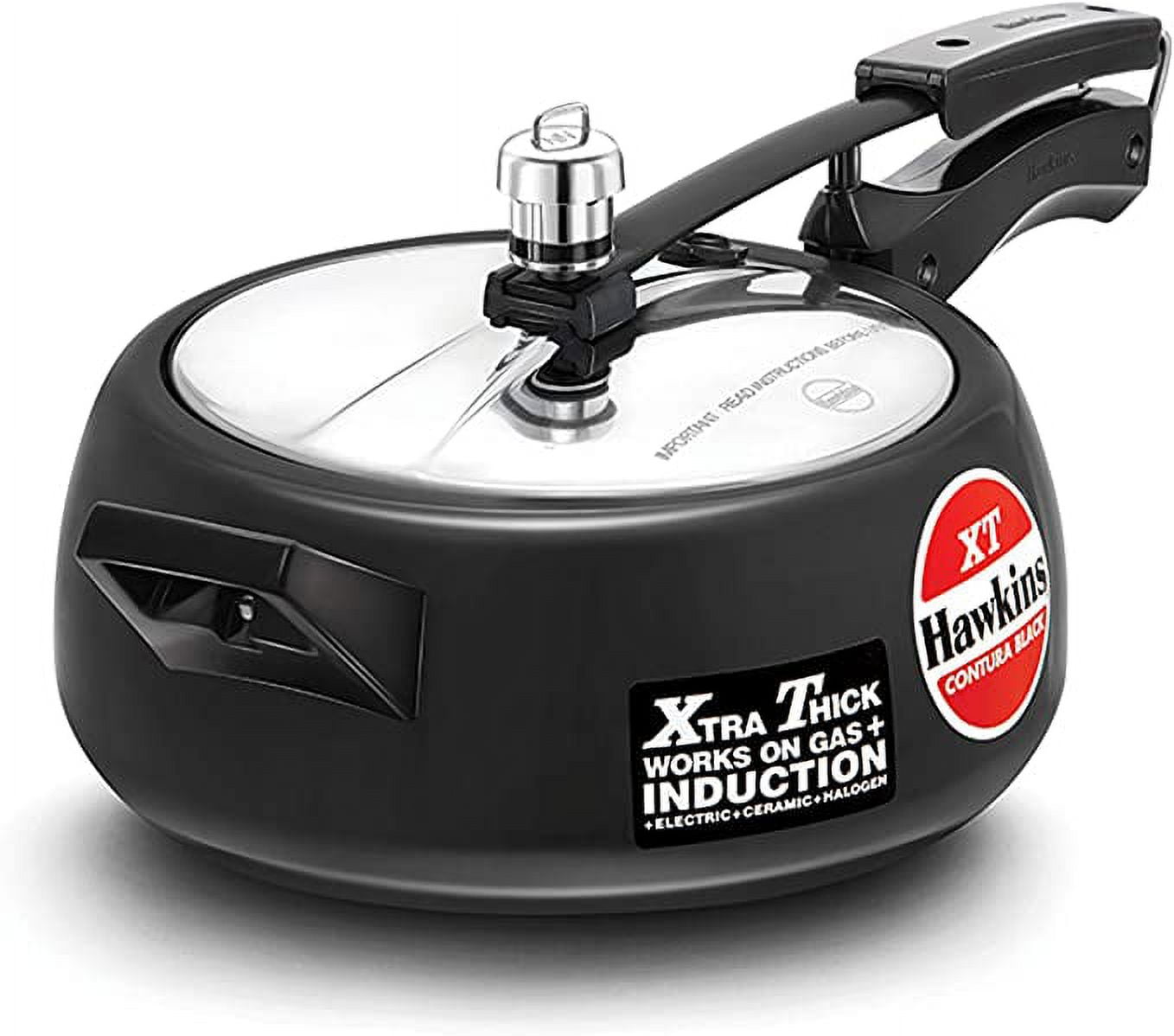 Hawkins Contura Black XT 3.5 Litre Pressure Cooker, Hard Anodised ...
