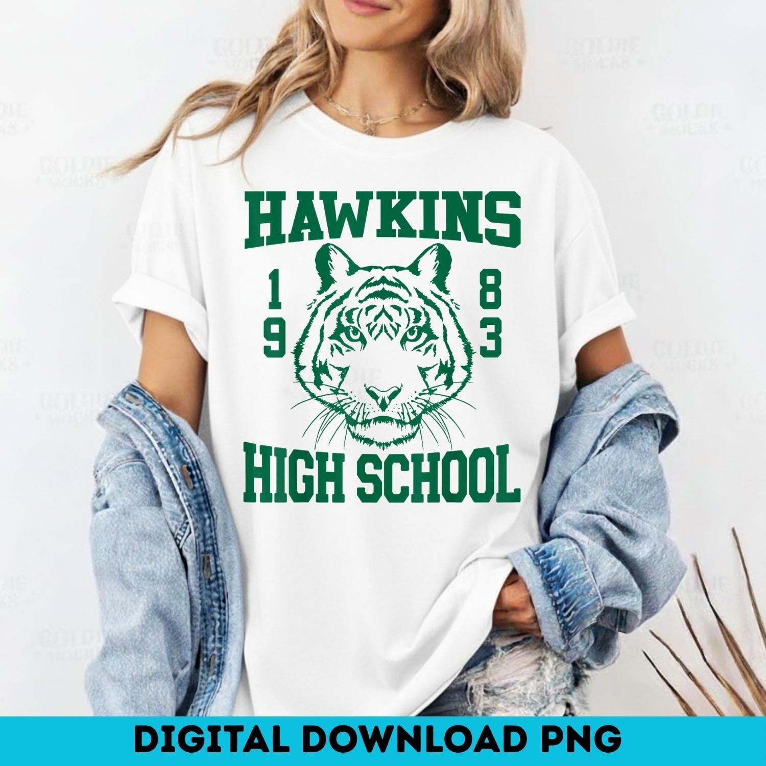Hawkins High School Tiger High Resolution t-shirt, Hawkins Indiana ...