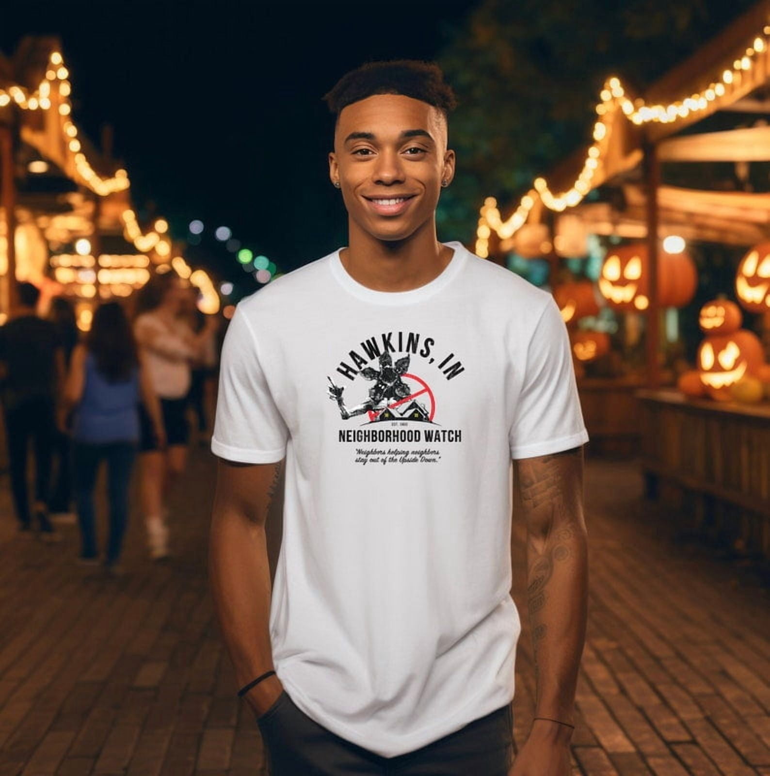 Hawkins-Indiana T-Shirt, Movie Lover Retro 80s Graphic Tee ...
