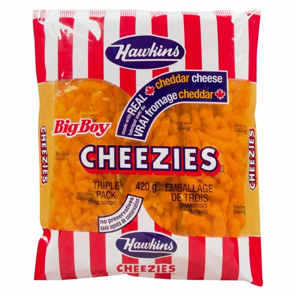 Hawkins Made with Real Cheddar Cheese Cheezies, Big Boy Triple Pack ...