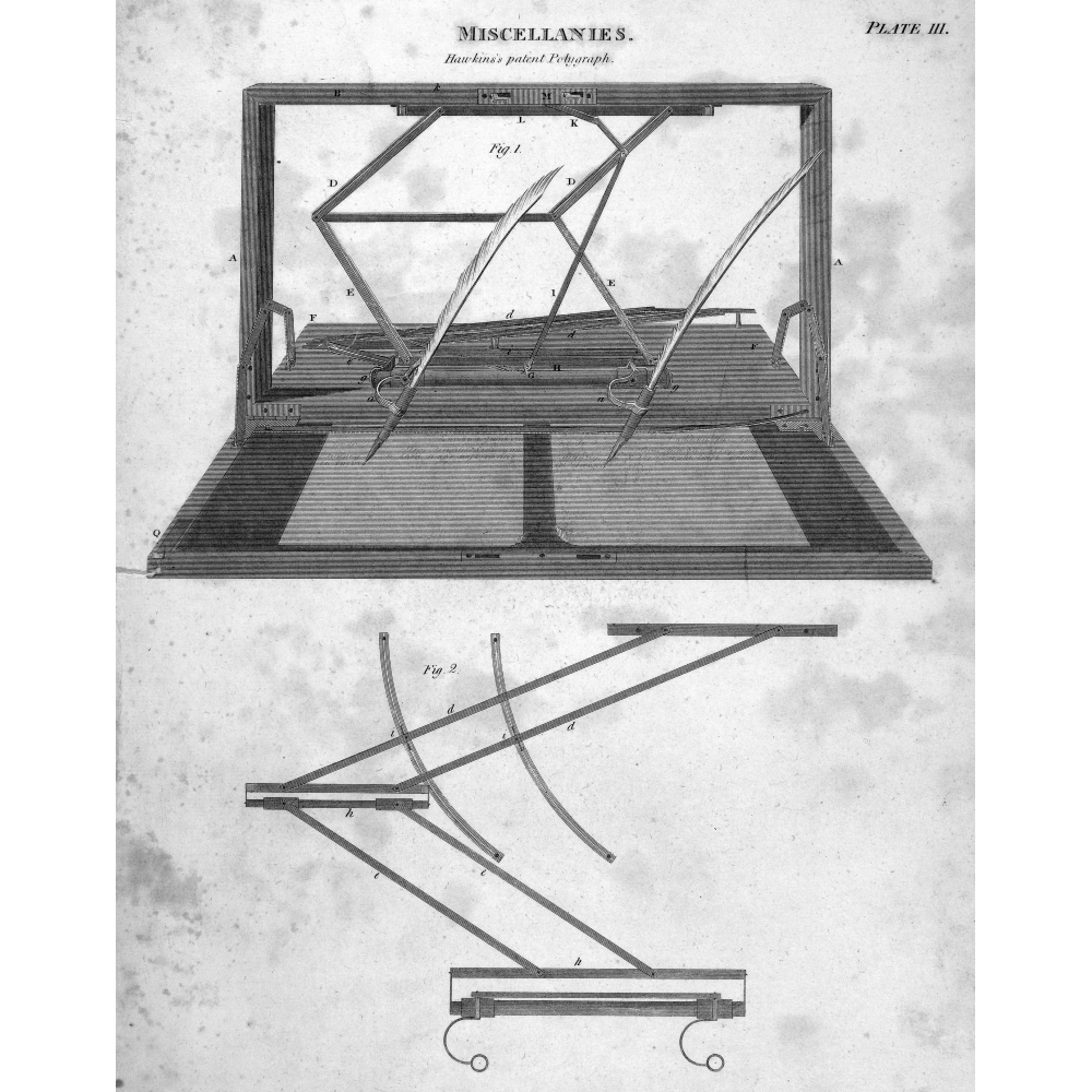 Hawkins' Polygraph 1803. Njohn Isaac Hawkins' Polygraph Which He ...
