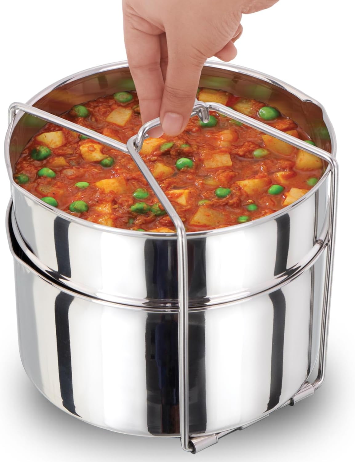 Hawkins Two-Dish Stainless Steel Set, Cooker Separator, Pressure Cooker ...