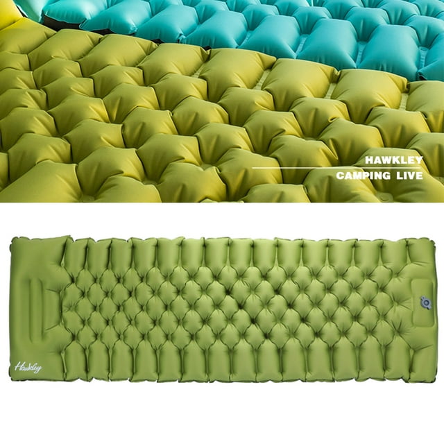 Hawkley Green Portable Self-Inflating Sleeping Pad - Durable Sleep Mat ...