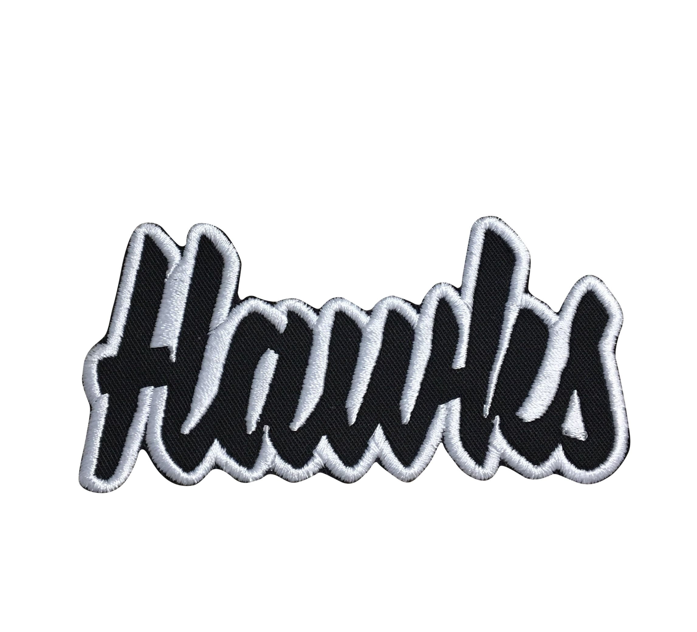 Hawks - Black/White - Team Mascot - Words/Names - Iron on Applique ...