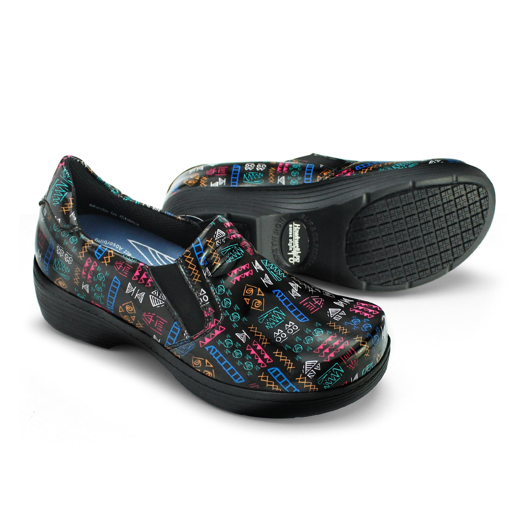 Hawkwell Pro Leather Nurse Clogs for Women - Lightweight Slip Resistant ...