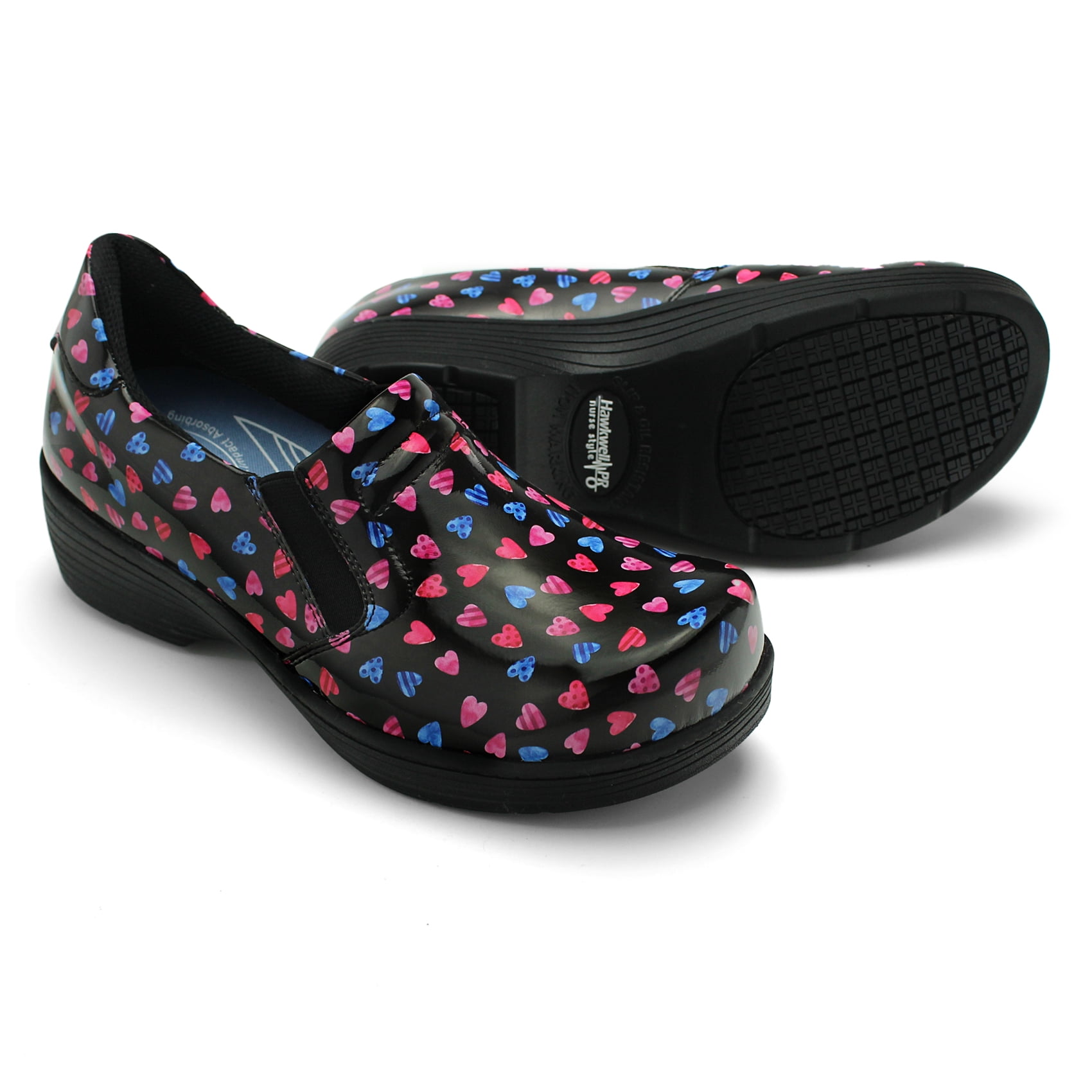 Hawkwell Pro Leather Nurse Clogs for Women - Lightweight Slip Resistant ...