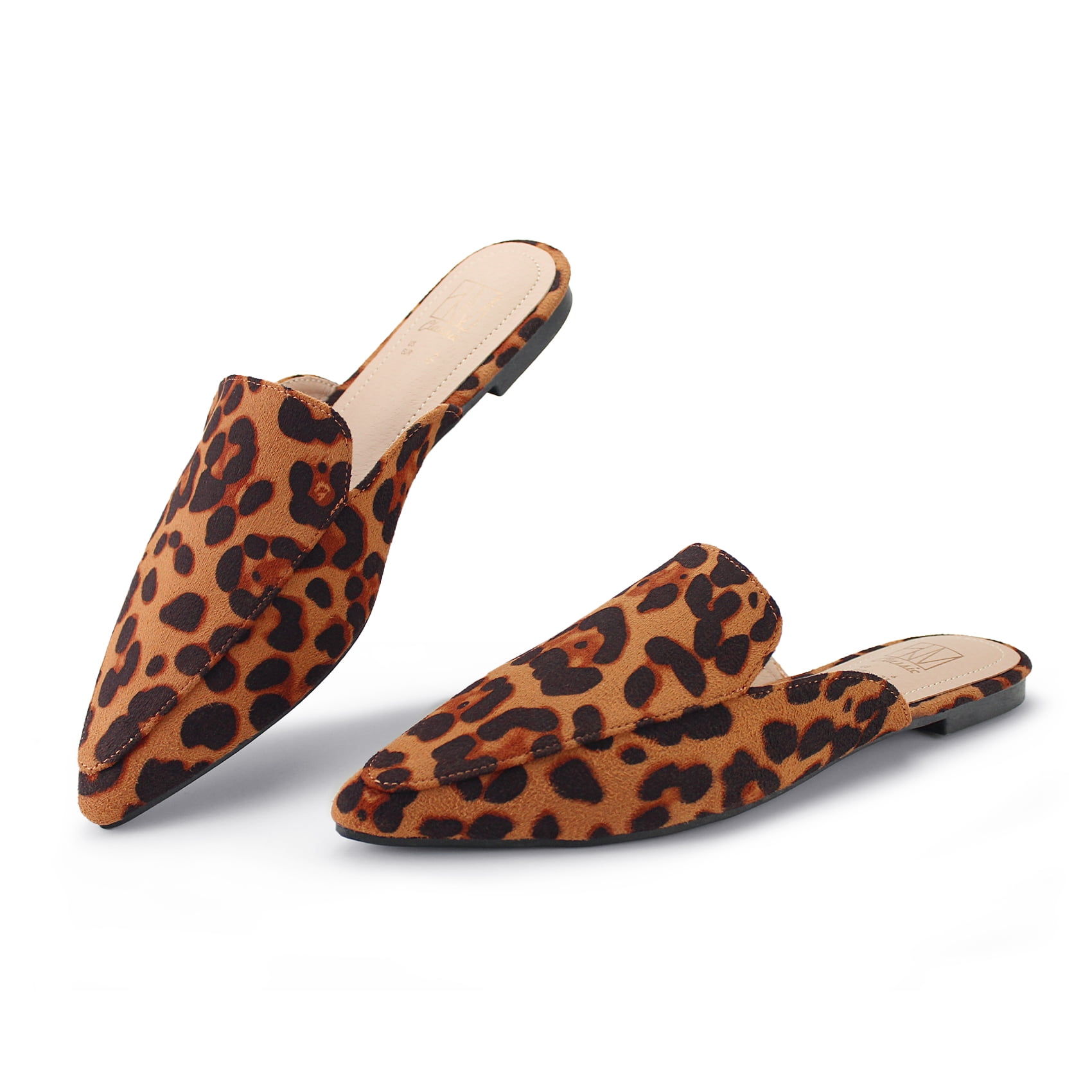 Hawkwell Women's Backless Slip on Slides Comfortable Loafer Shoes Flats ...