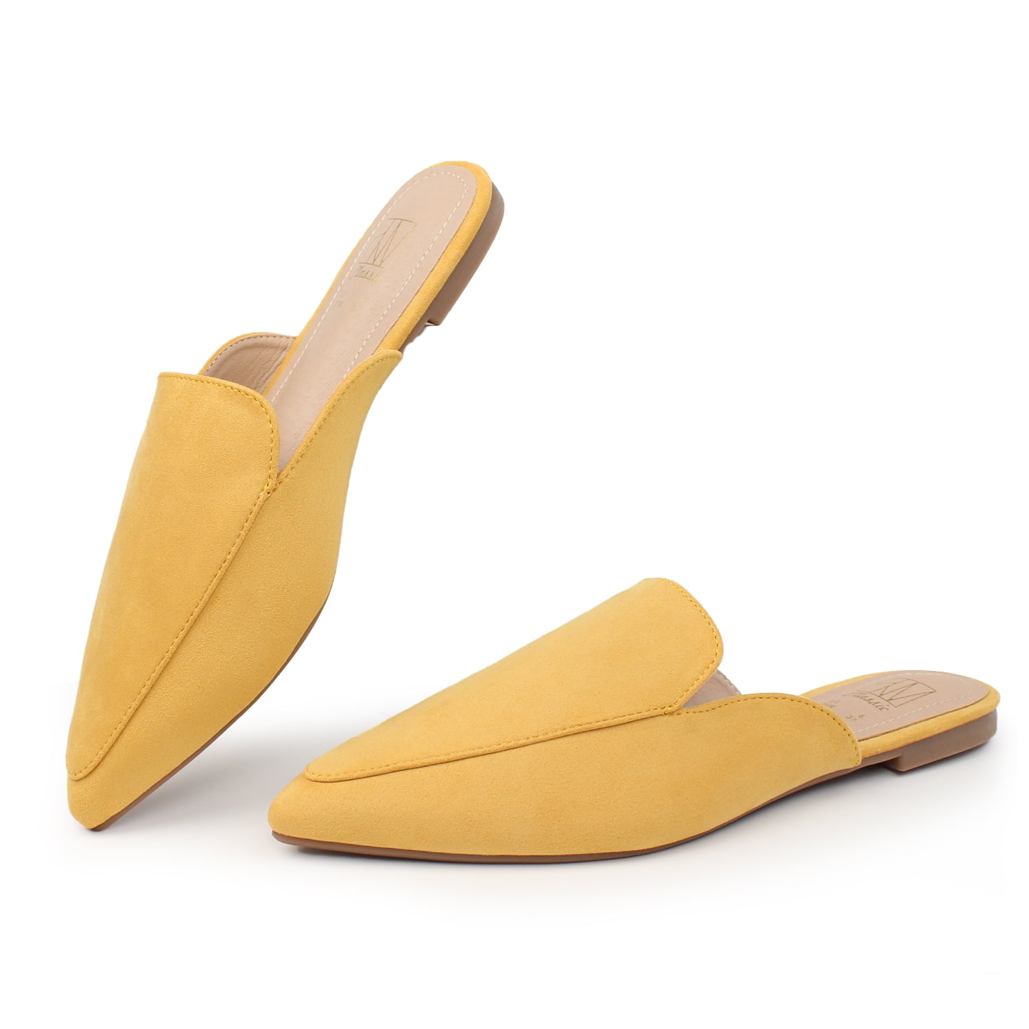 Hawkwell Women's Backless Slip on Slides Comfortable Loafer Shoes Flats ...