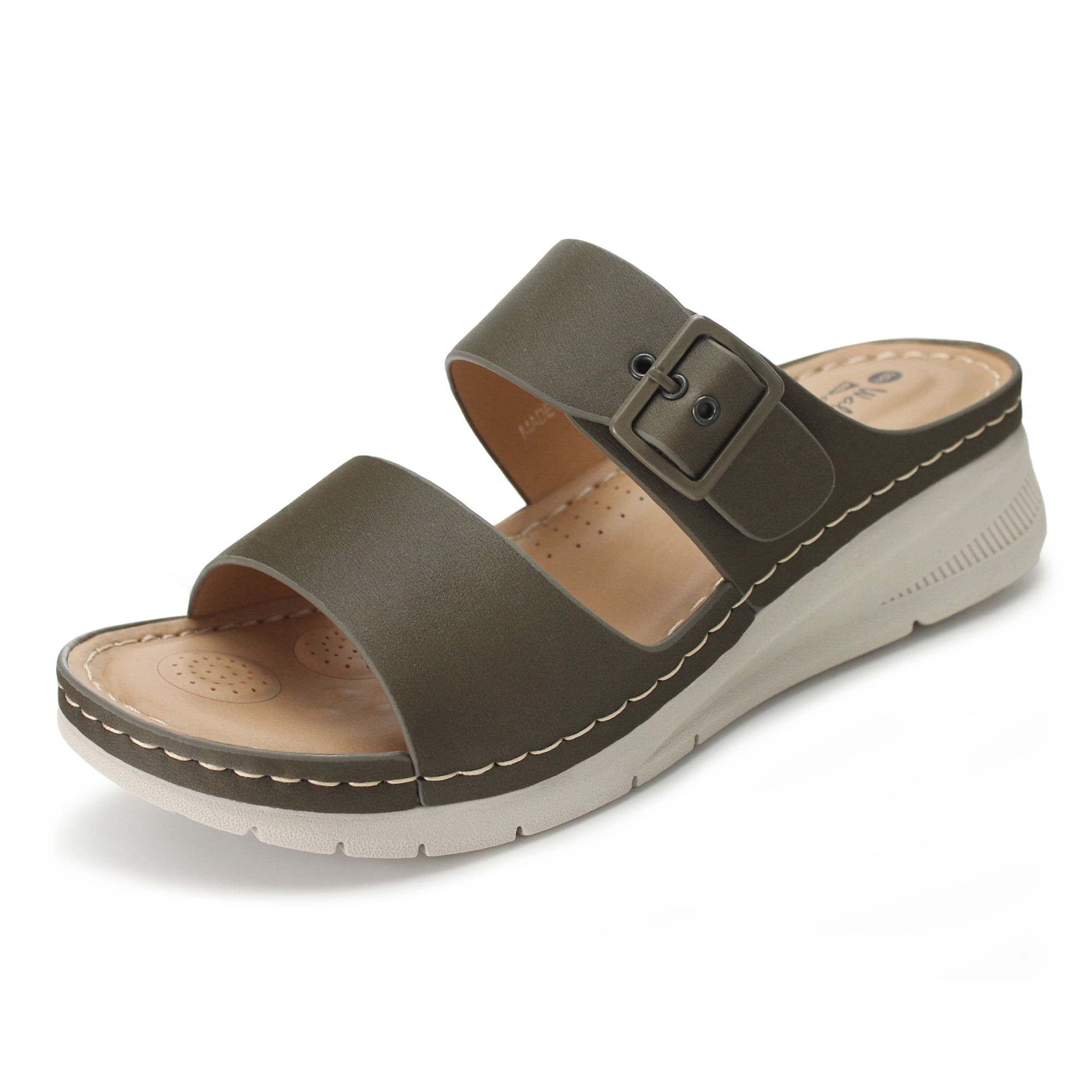 Hawkwell Women's Open Toe Walking Sandals Comfortable Adjustable Buckle ...