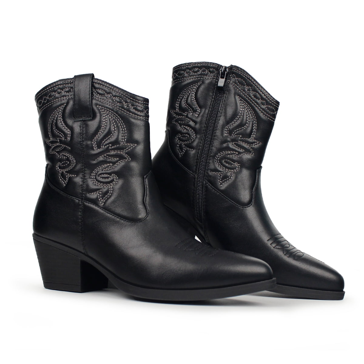 Hawkwell Women's Western Cowboy Cowgirl Ankle Booties Embroidered ...