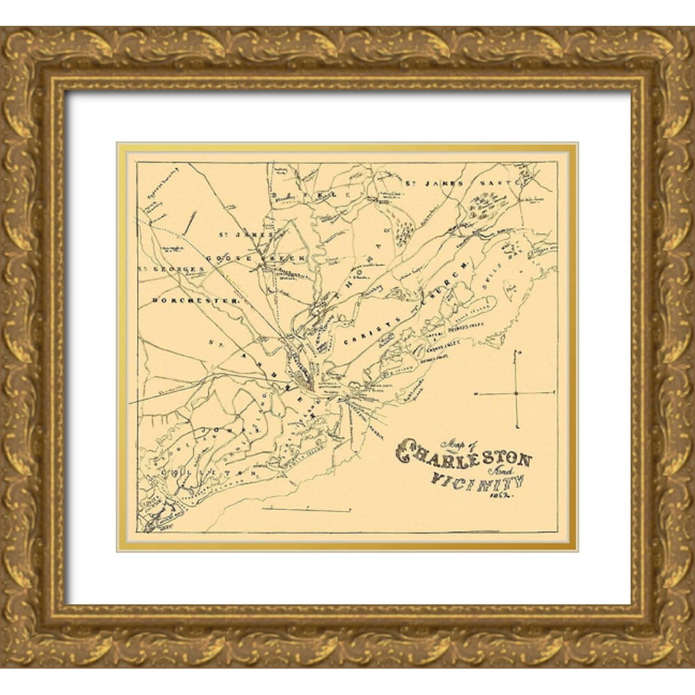 Hawley 29x26 Gold Ornate Wood Framed with Double Matting Museum Art ...