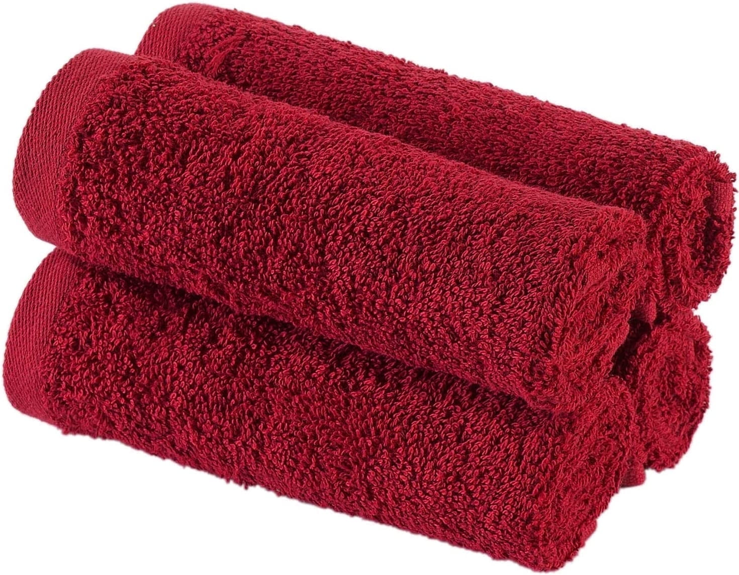 Hawmam Linen Burgundy Wash Cloths for Your Face And Body – Pack of 4 ...