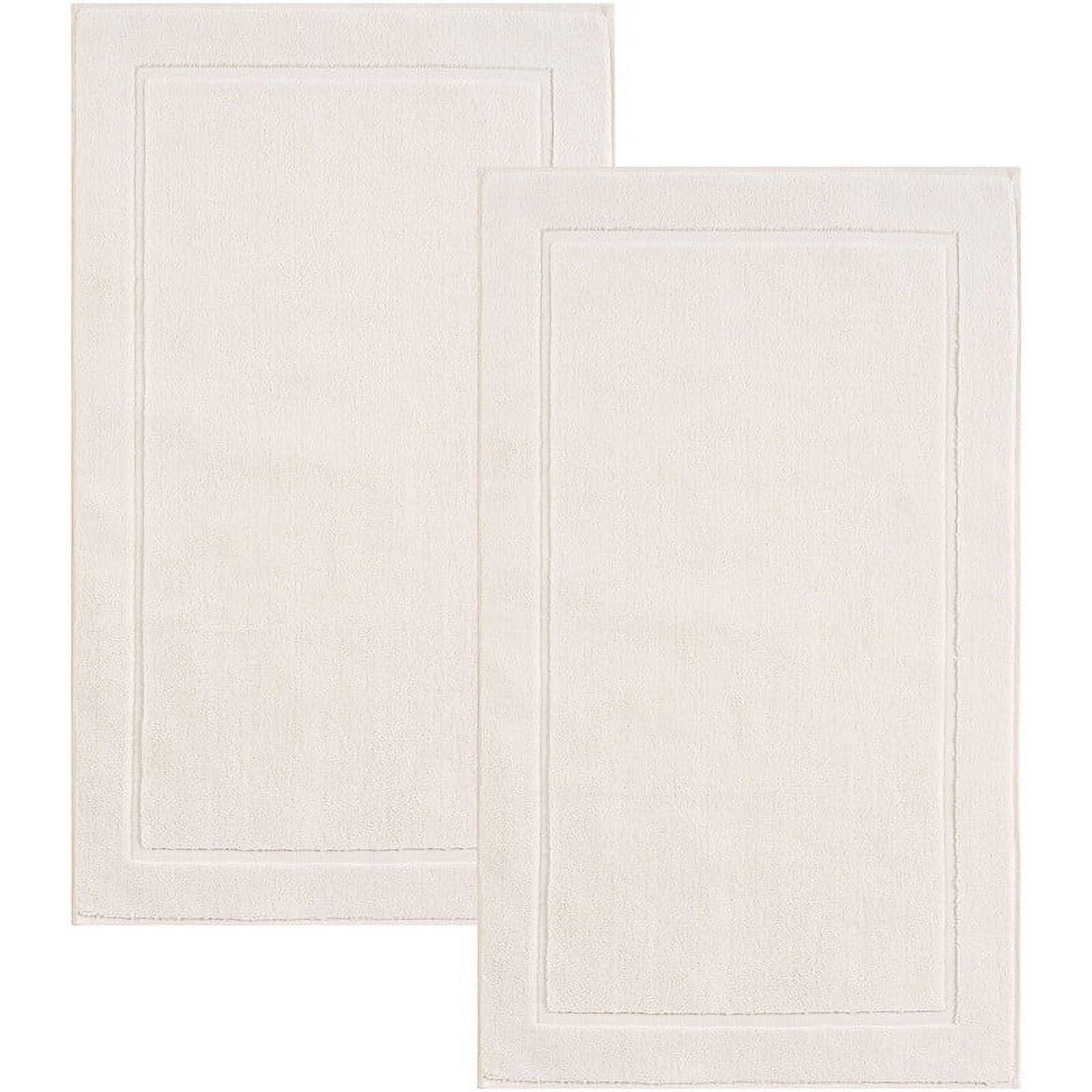 Hawmam Linen 100% Cotton Reversible Bath Mats, 21x34 inches, Pack of 2 ...