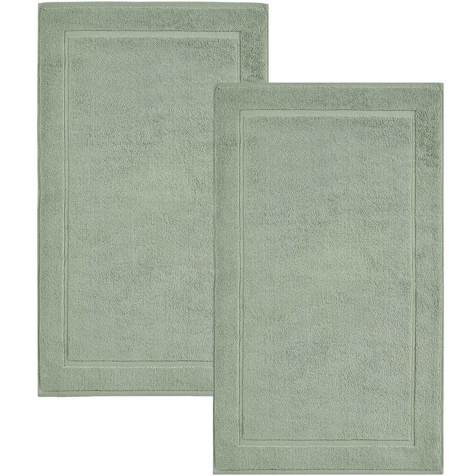 Hawmam Linen 100% Ring Spun Cotton Bath Mats, 21x34 inches, Reversible ...