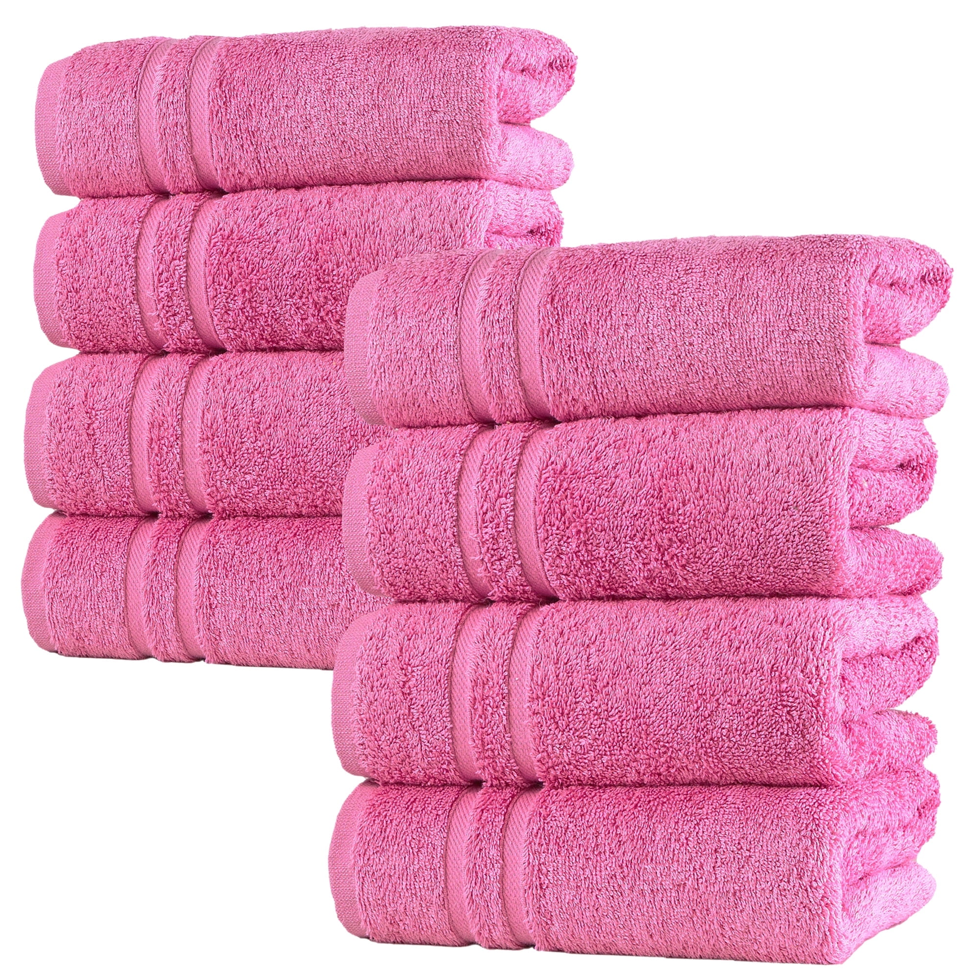 Hawmam Linen Pink Hand Towel Set - Quick Dry Bathroom Towels , 16' x 29 ...