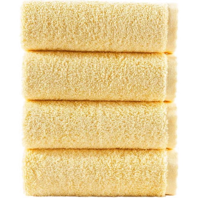 Hawmam Linen Yellow Wash Cloths for Your Face And Body – Pack of 4 ...