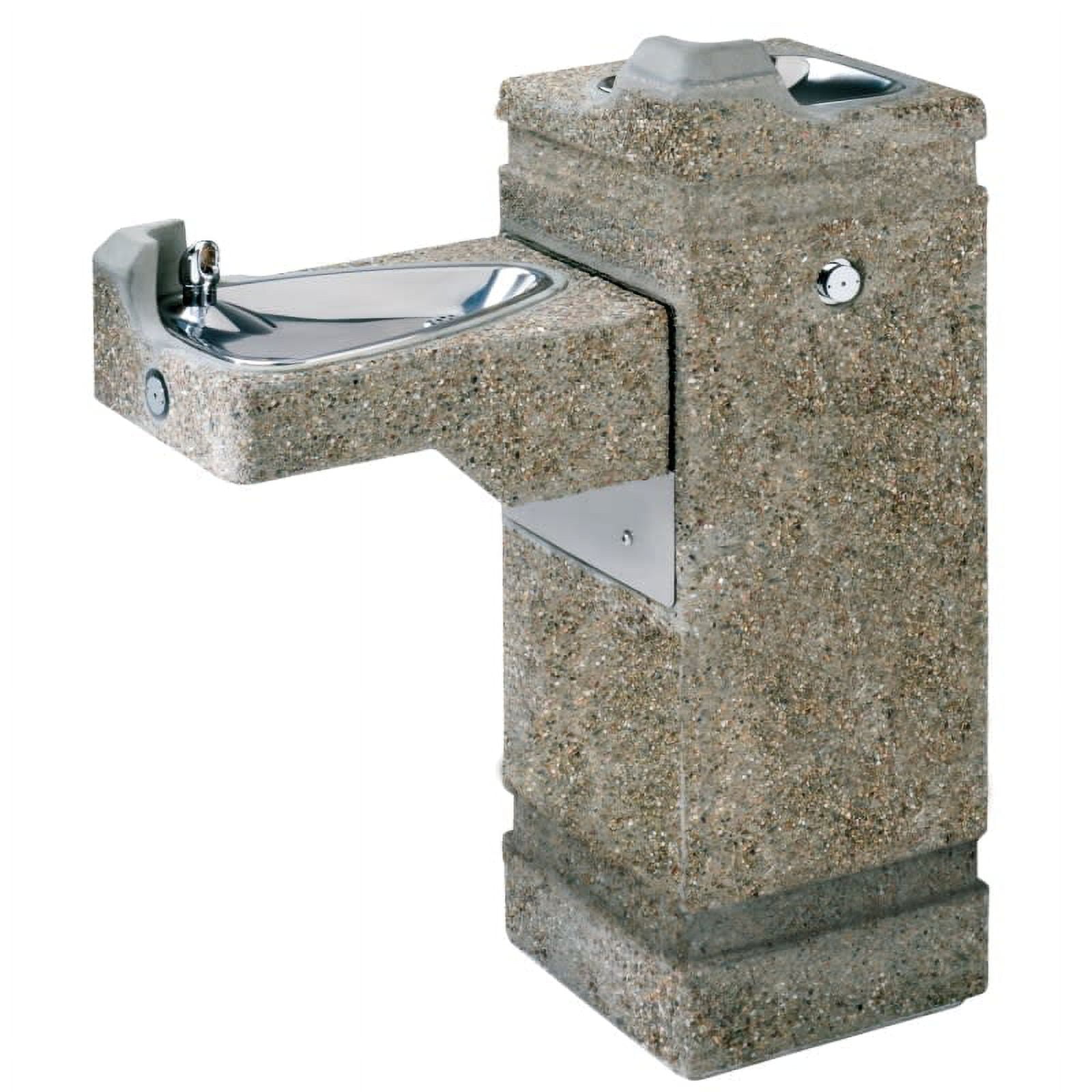 Haws 3150 Hi-Lo Barrier-Free, Concrete Pedestal Drinking Fountain ...