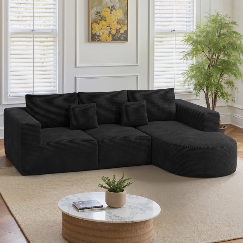 Hawsaiy 104" Modular Sectional Sofa with L-Shape Chaise,Cloud Sectional ...