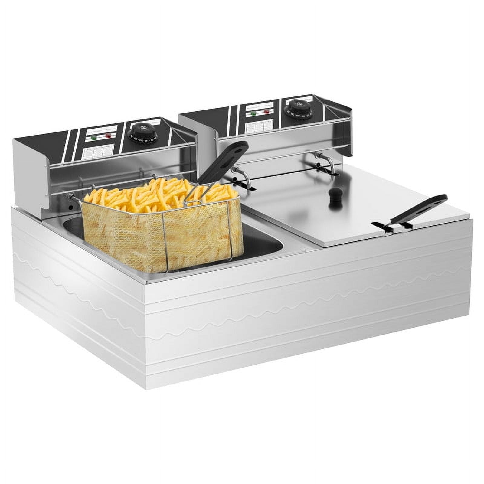 Hawsaiy 22.8QT Electric Deep Fryer, Dual 4.2QT Baskets, 2500W ...