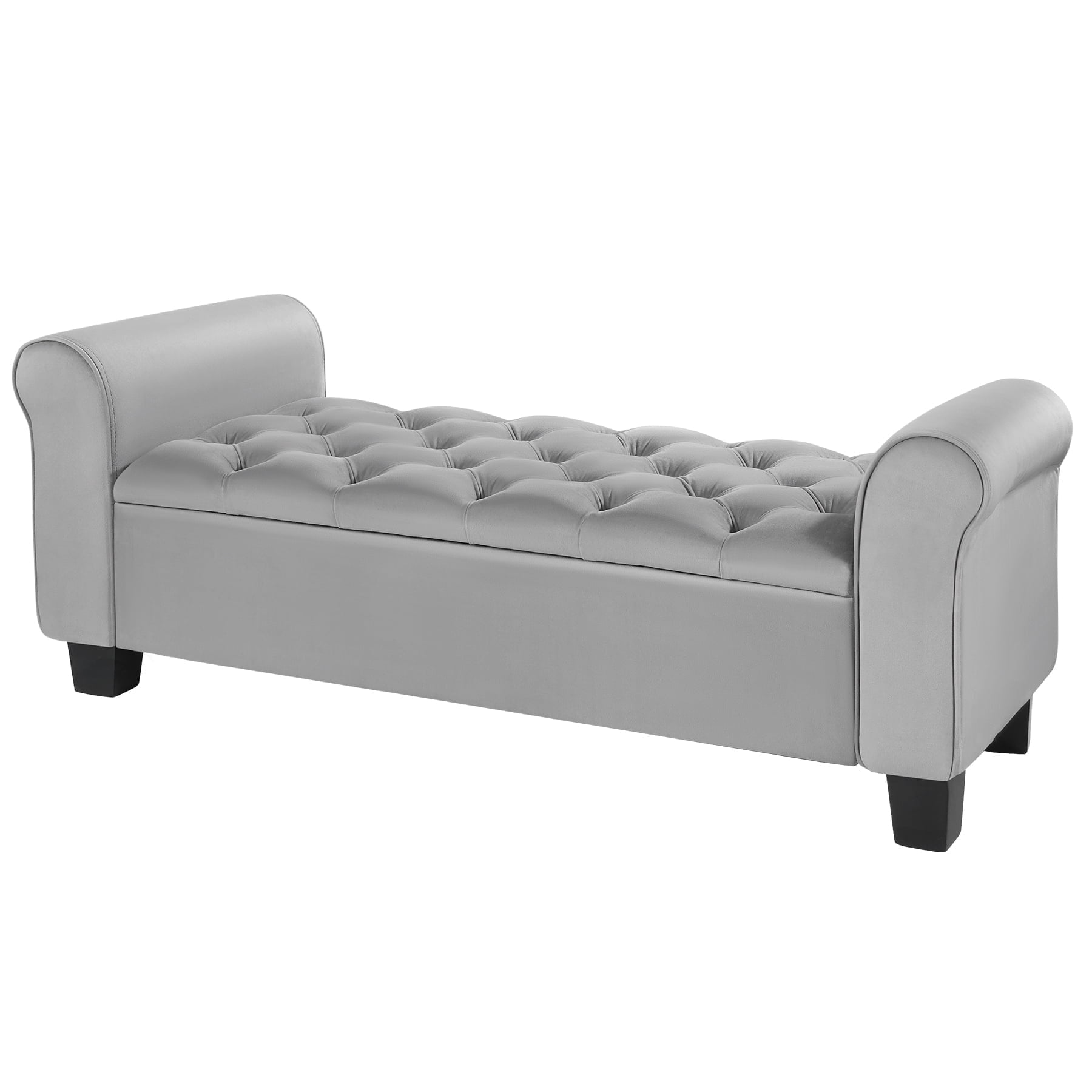 Hawsaiy 47.6" Storage Ottoman Bench, Velvet Upholstered End of Bed ...