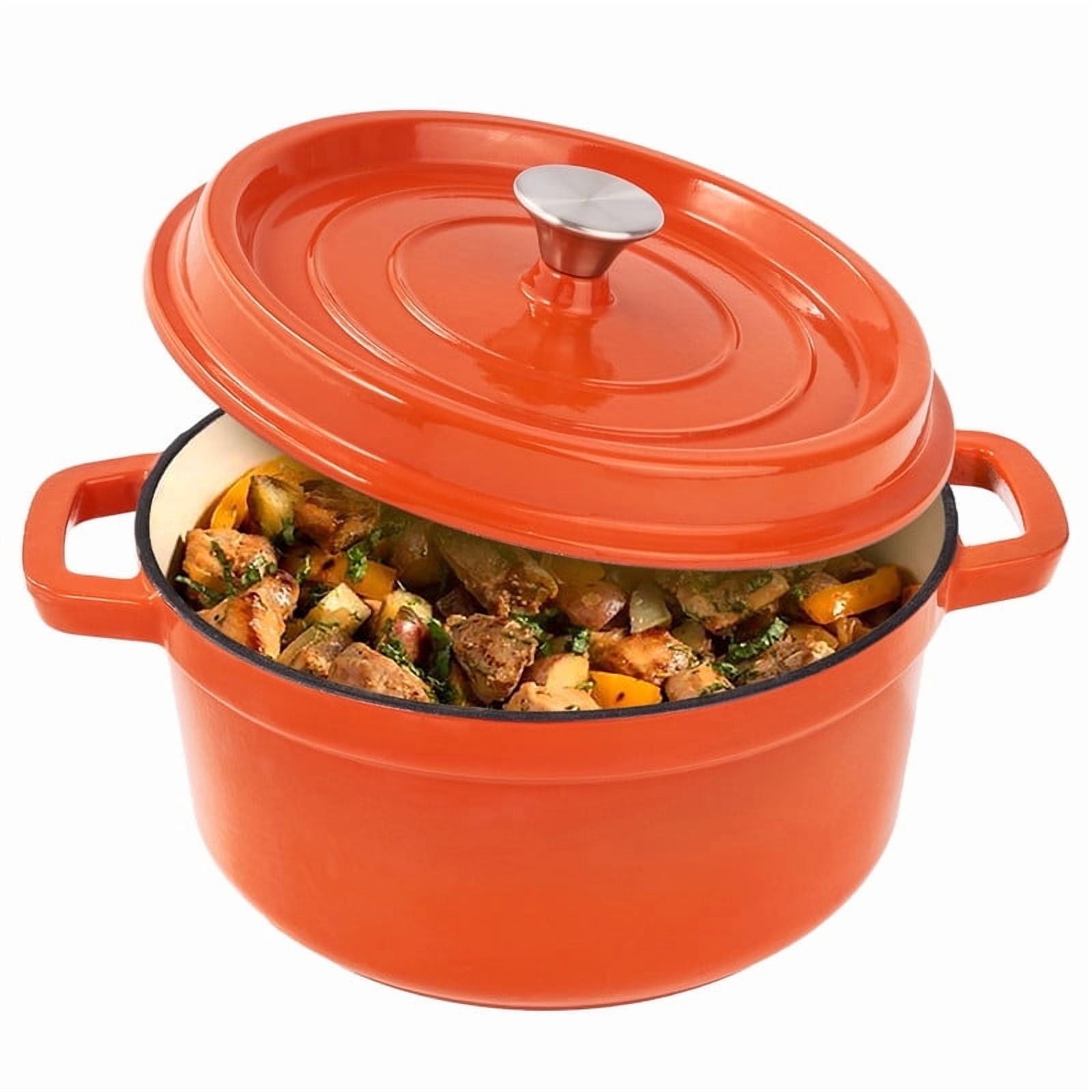 Nalupatio Large 6.5 QT Enameled Cast Iron Dutch Oven Pot for Food Sauce ...