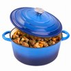 Smith & Clark 4 Quart Enameled Cast Iron Square Dutch Oven Pot with Lid ...