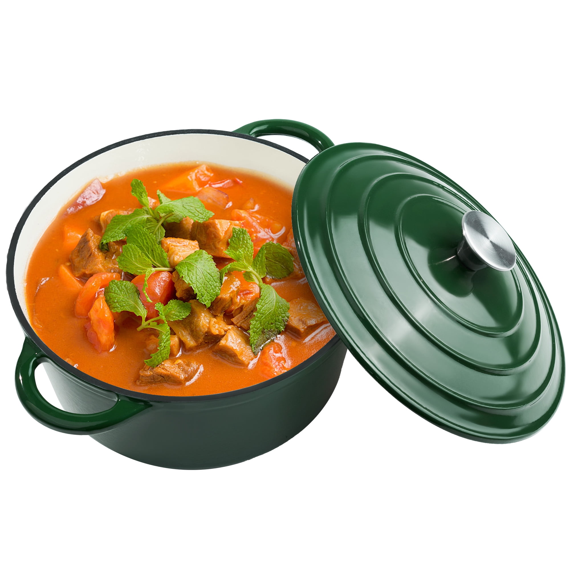 Non Stick Dutch Oven LIFERUN 6 Qt Enameled Cast Iron Dutch Oven - Oven ...