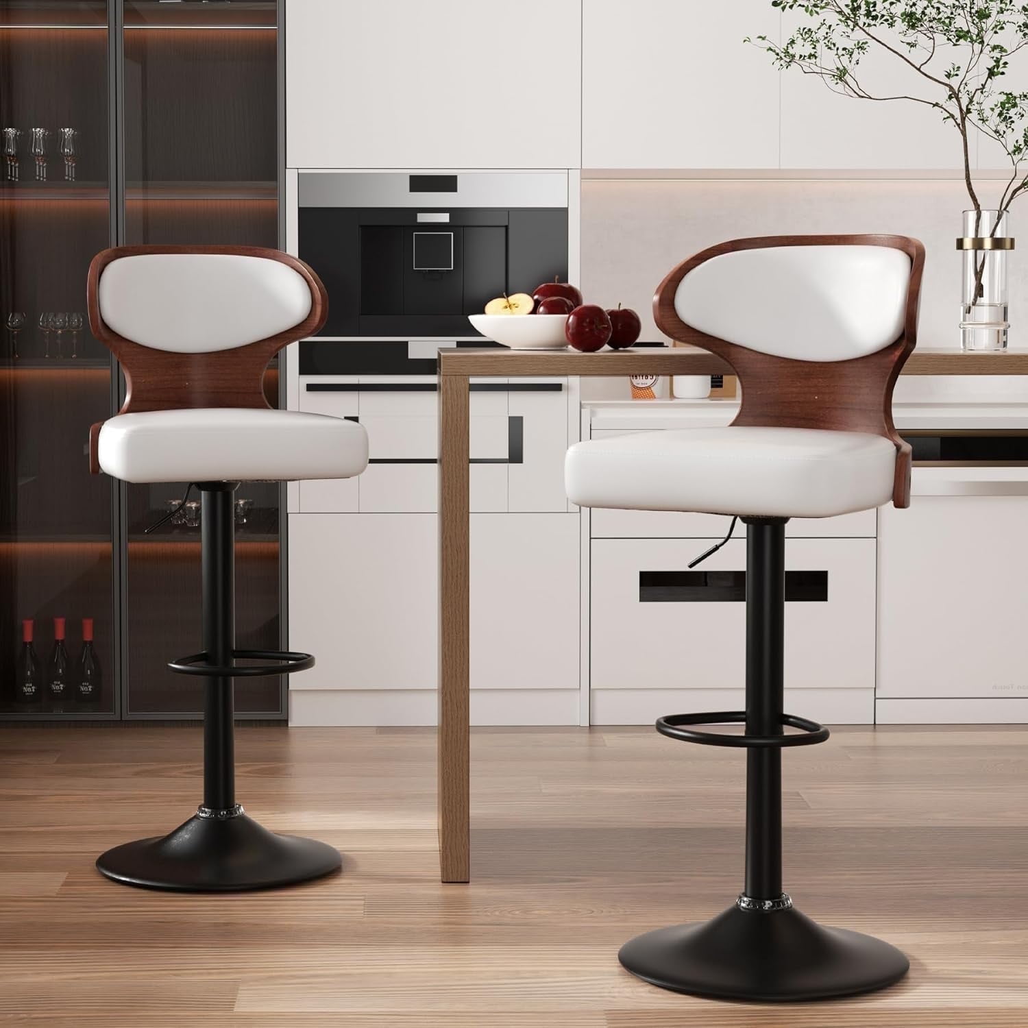 Hawsaiy, Bar Stools, Set of 2, Adjustable Height 24.5"-33.5" - Walmart.com
