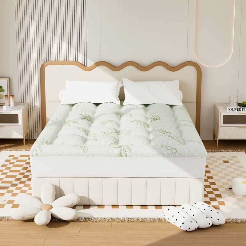 Hawsaiy California King Mattress Topper Waterproof Extra Thick Mattress ...