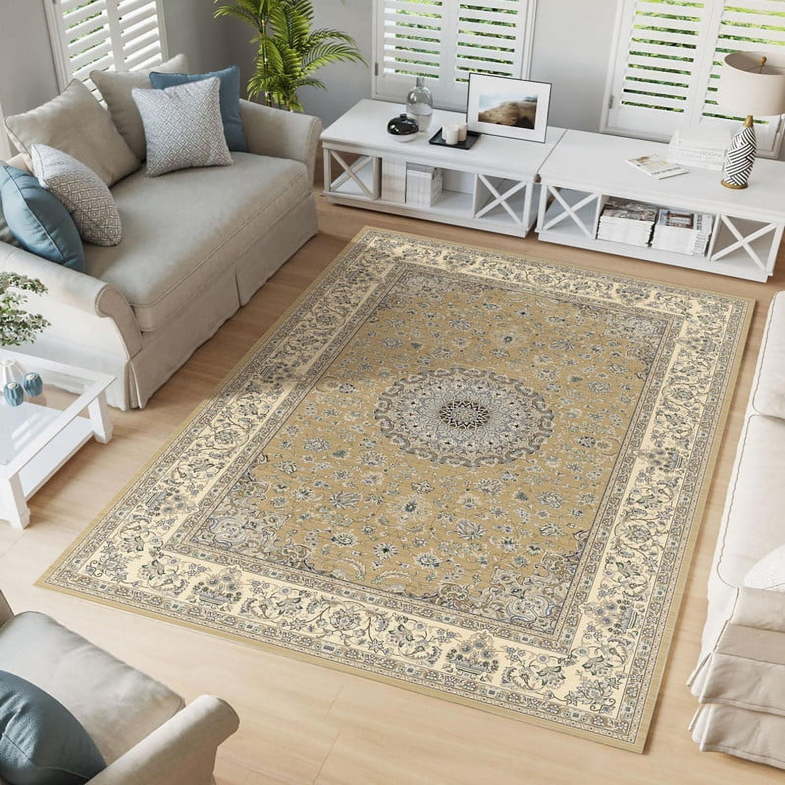Hawsaiy Modern Area Rug 5'x7' Persian Patterned Washable for Living ...