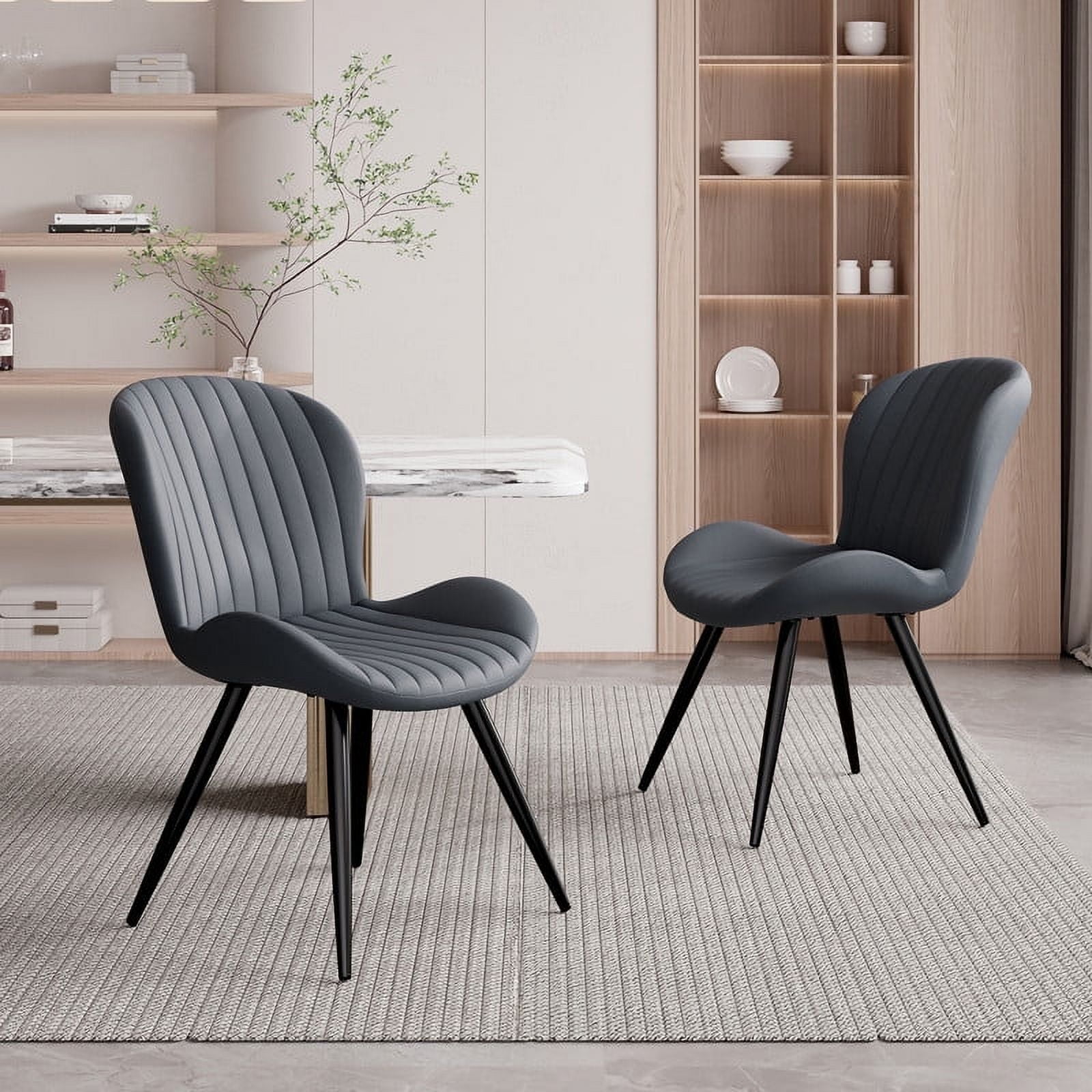 Hawsaiy Upholstered Dining Chairs Set of 2, Modern Kitchen Chairs with ...