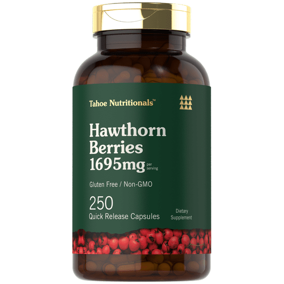 Tahoe Nutritionals, Hawthorn Berry Capsules, 1695mg, 250 Count ...