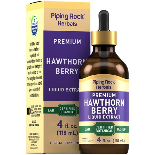 Hawthorn Berry Supplement | 4 fl oz Liquid Extract | Herbal Botanical ...