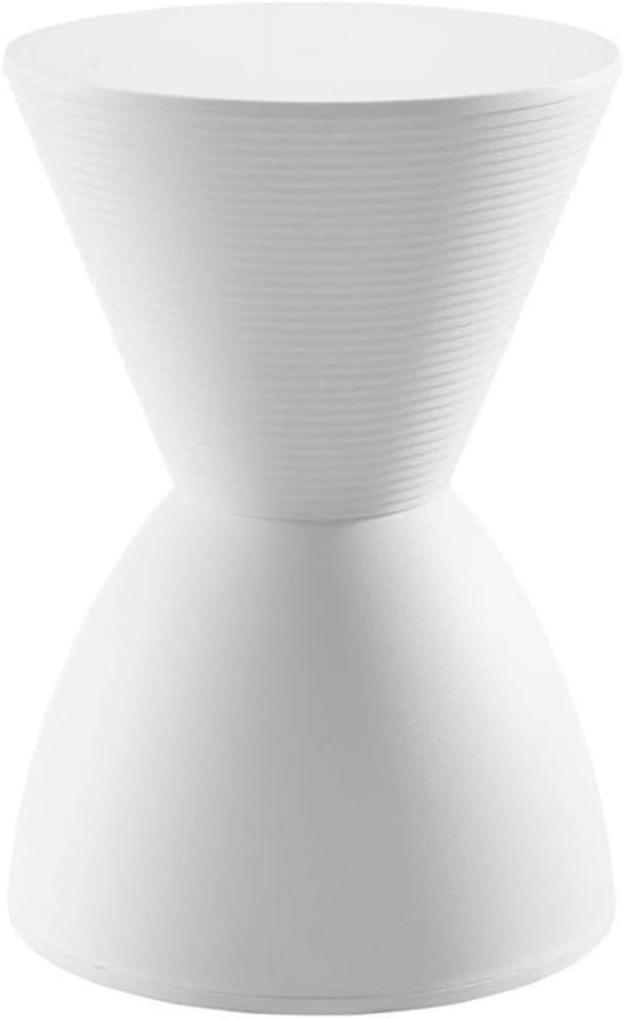 Hawthorne Collections 17" Contemporary Modern Hourglass Accent Stool in ...