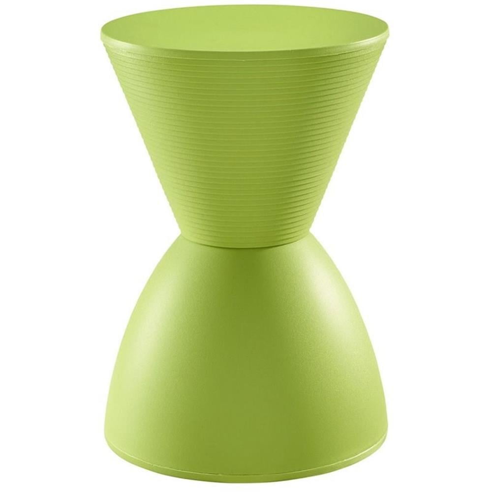 Hawthorne Collections 17" Contemporary Plastic Storage Stool in Green ...