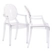 Hawthorne Collections 18.5" Contemporary Plastic Dining Chair in Pink ...