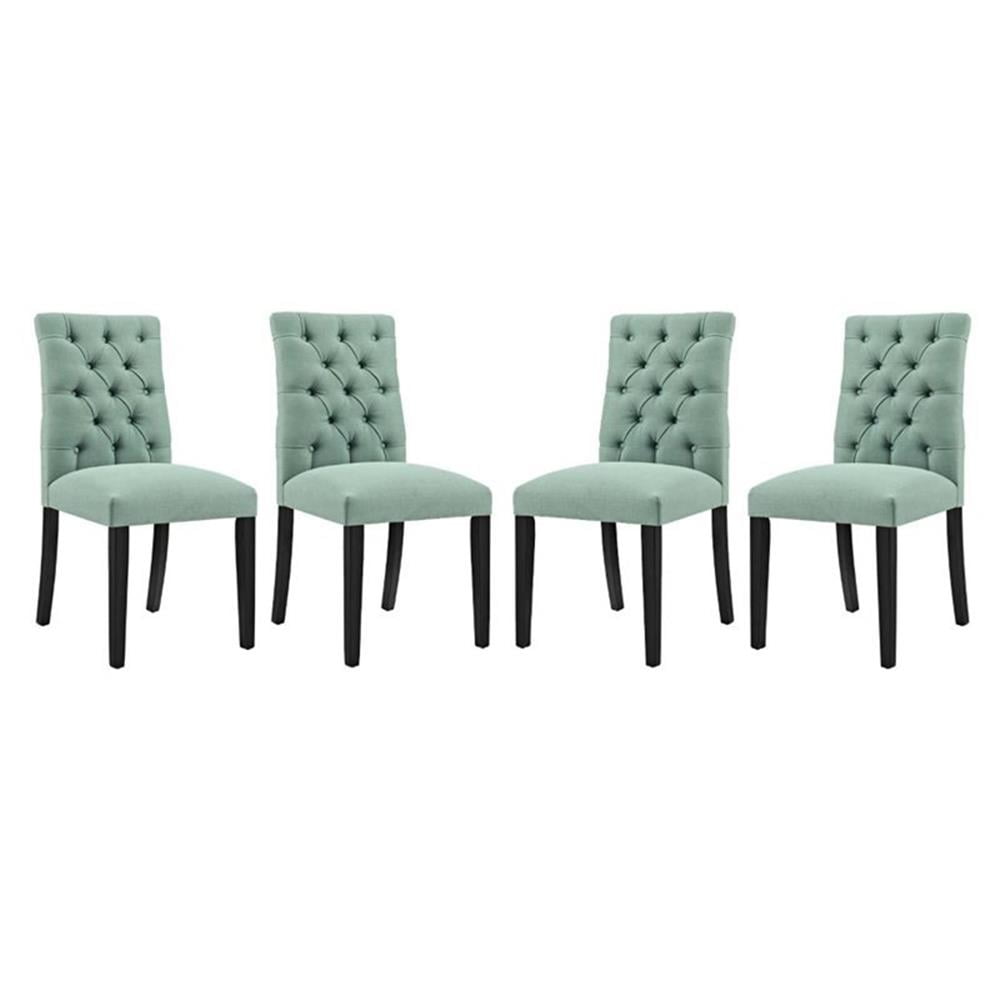 Hawthorne Collections 21.5" Fabric Dining Chair in Laguna Green (Set of ...