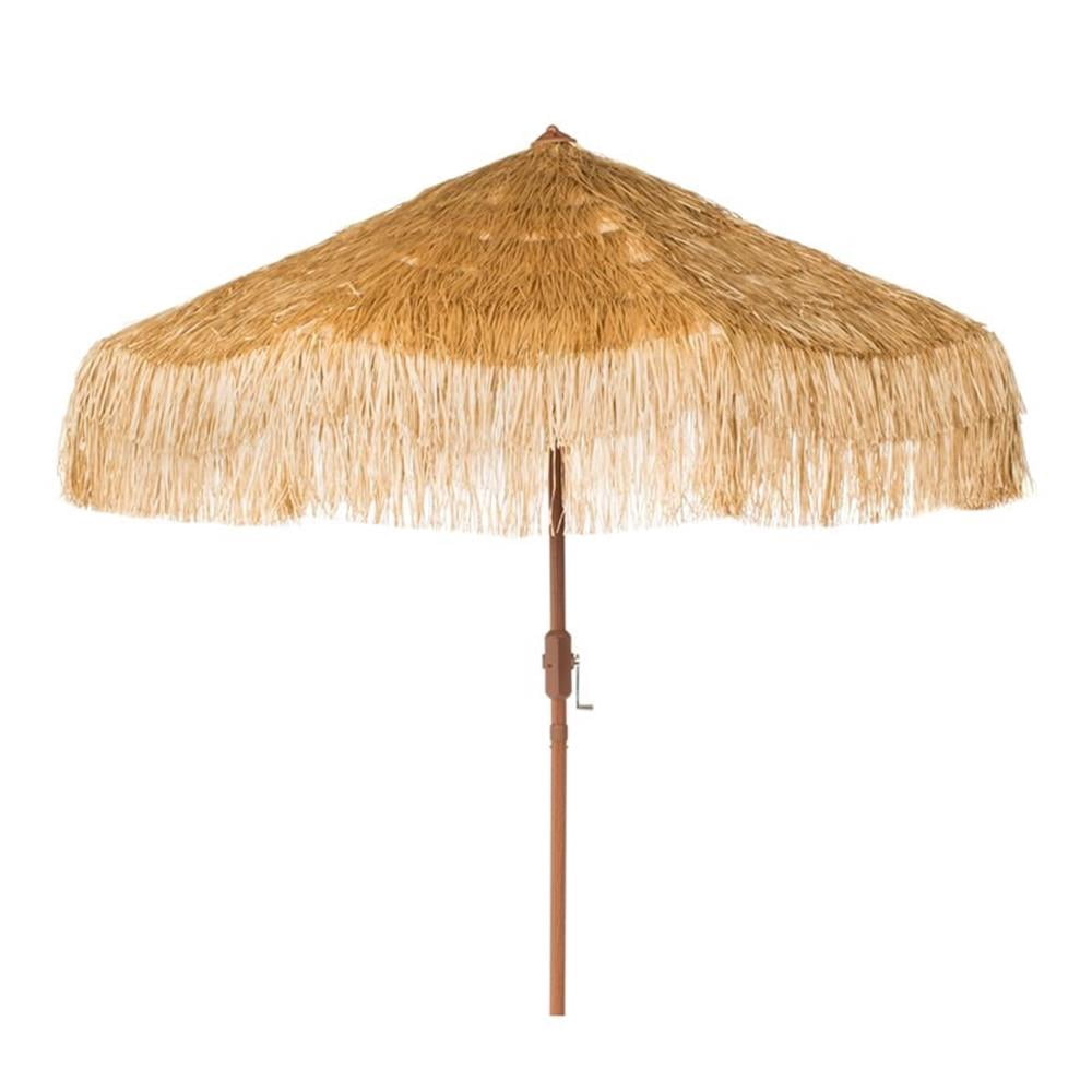 Hawthorne Collections 9ft Crank Metal Outdoor Umbrella - Powder Coated ...
