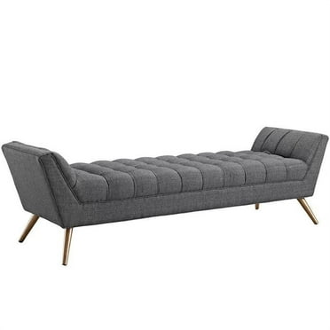 Alma Tufted Flare Arm Entryway Bench, Opal Grey - Walmart.com