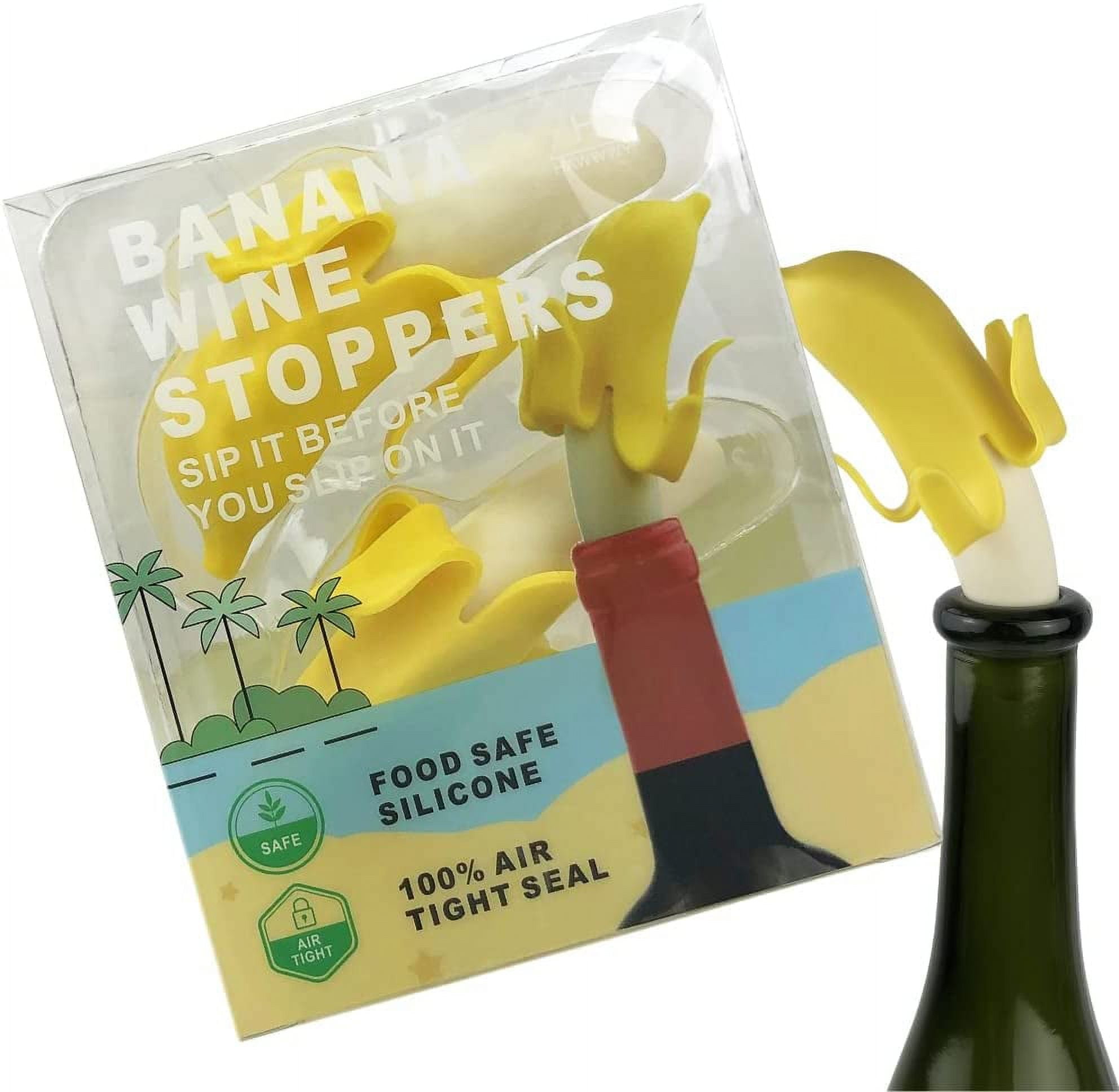 Hawwwy Funny Wine Stopper + Gift Box "Drink Until It's Fine-Apple" Set ...