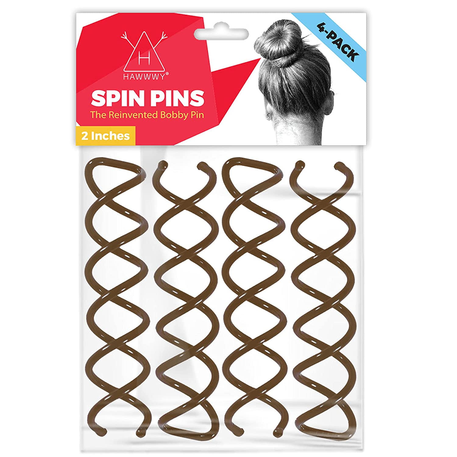 Hawwwy Spiral Spin Pins - 4 Pack Premium Gold Spin Pins | Easy & Fast ...