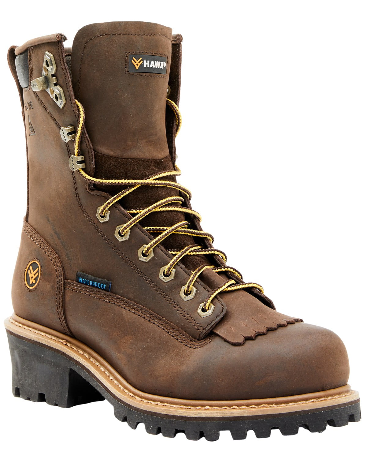 Hawx Men's 8" Waterproof Logger Boot Steel Toe - BHXSWRPW135 11 D(M) US ...