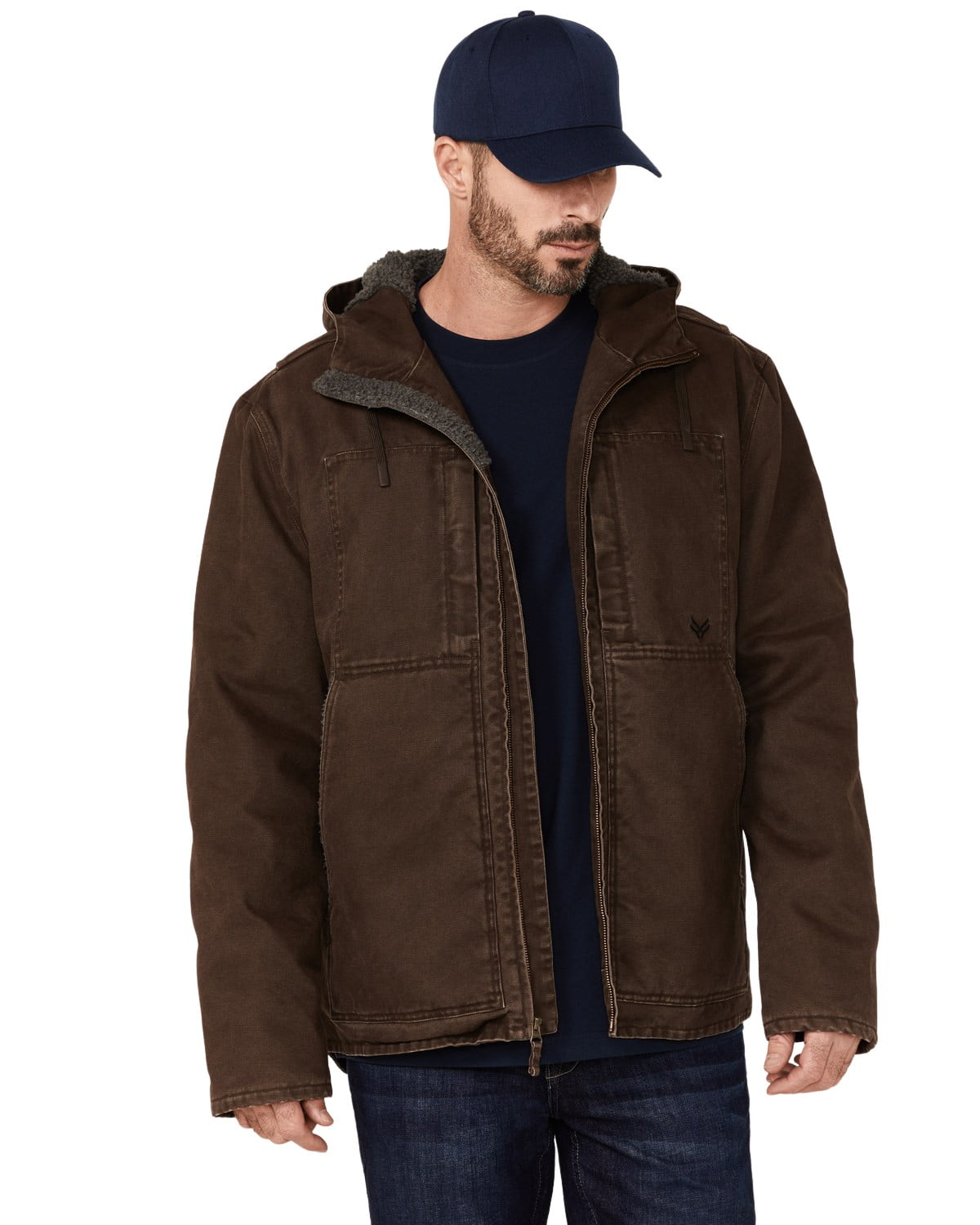 Hawx Men's Castile Weathered Duck Hooded Zip-Front Insulated Work ...
