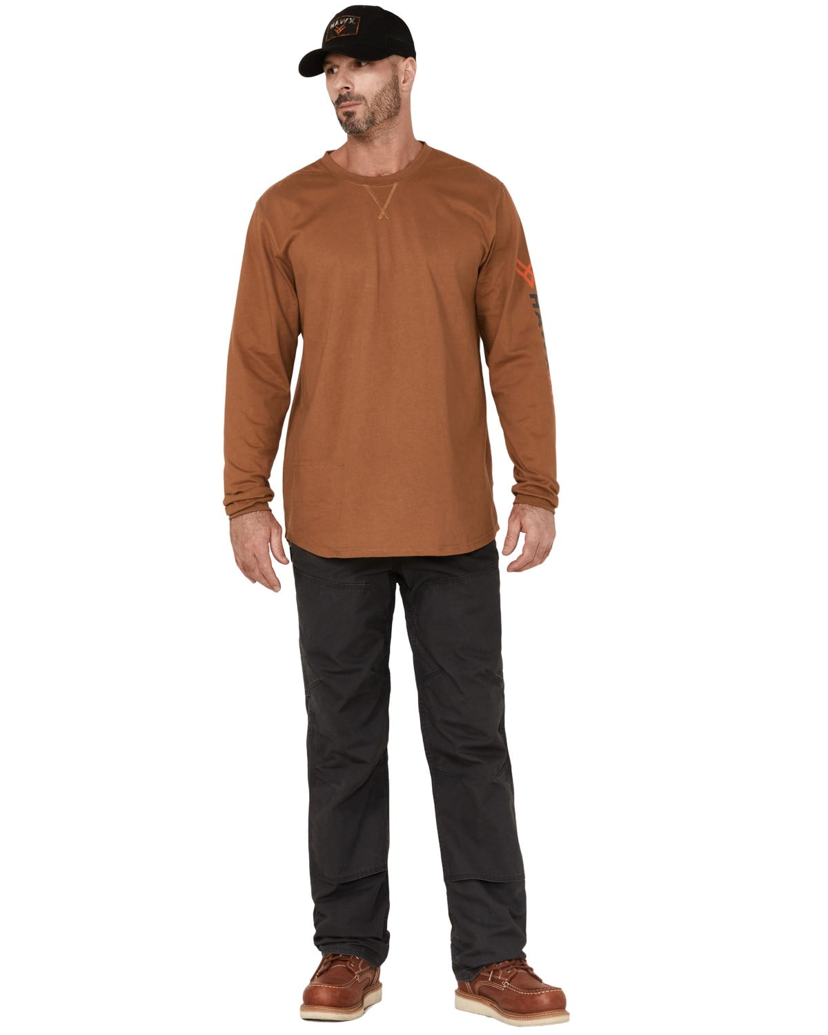 Hawx Men's Fr Double Front Ripstop Work Pants Brown 36W x 32L - Walmart.com