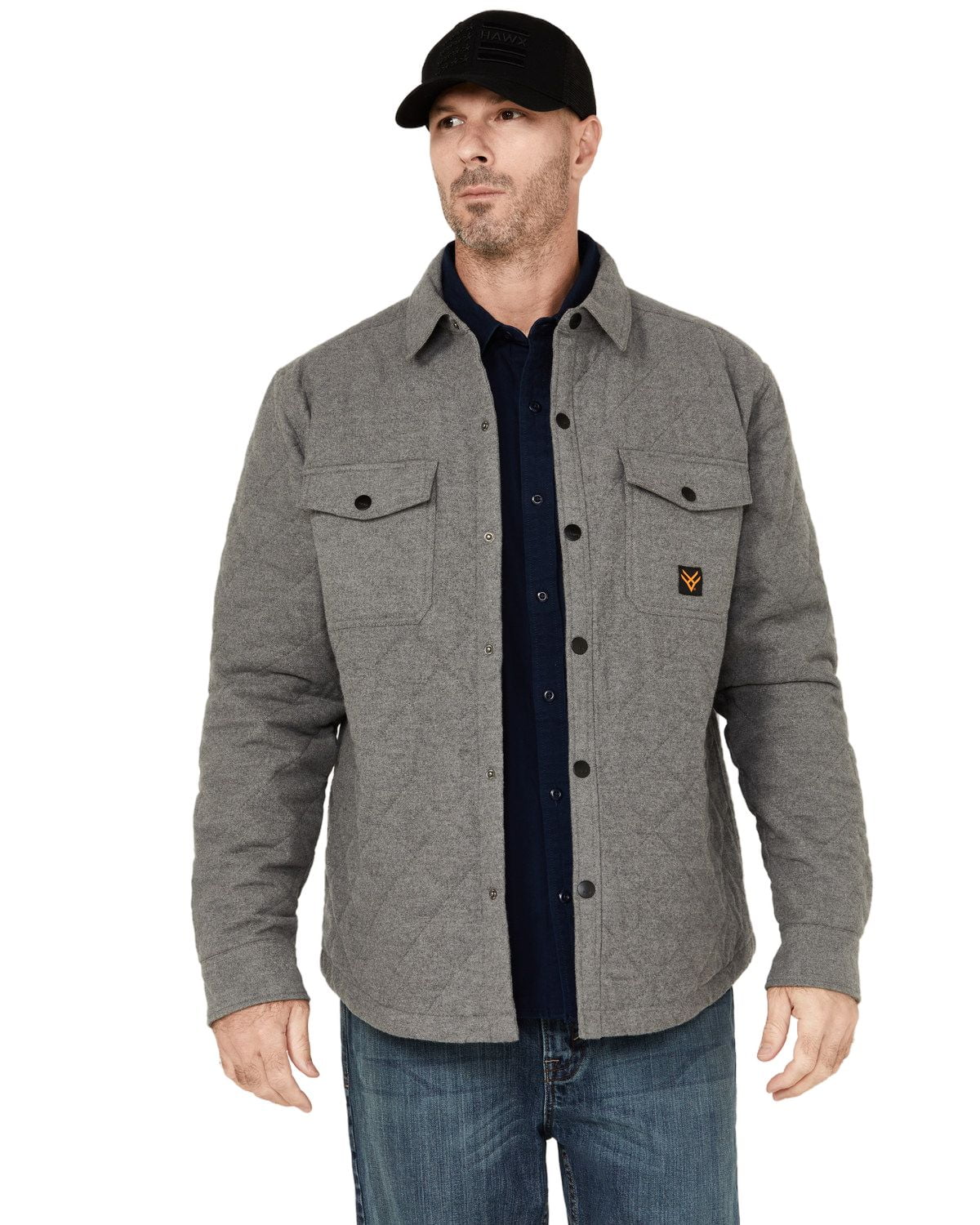 Hawx Men's Quilted Flannel Shirt Jacket - HXFA23W12-CHAR Medium US ...
