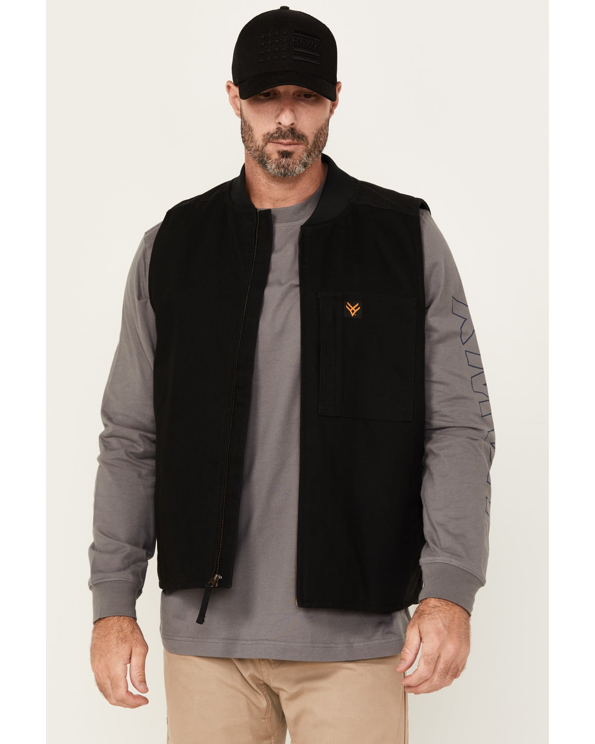 Hawx Men's Richardson Insulated Duck Canvas Vest - HXFA24V95-BLK US ...