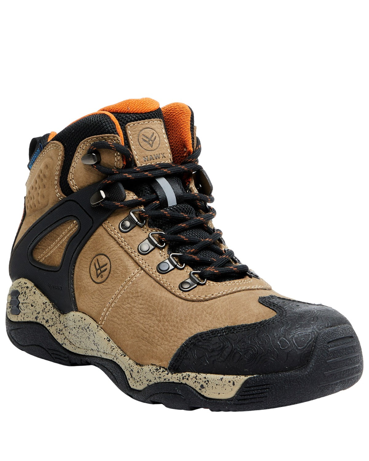 Hawx Men's Talon 2 Deep Taupe Waterproof Lace-Up Hiking Work Boot Soft ...