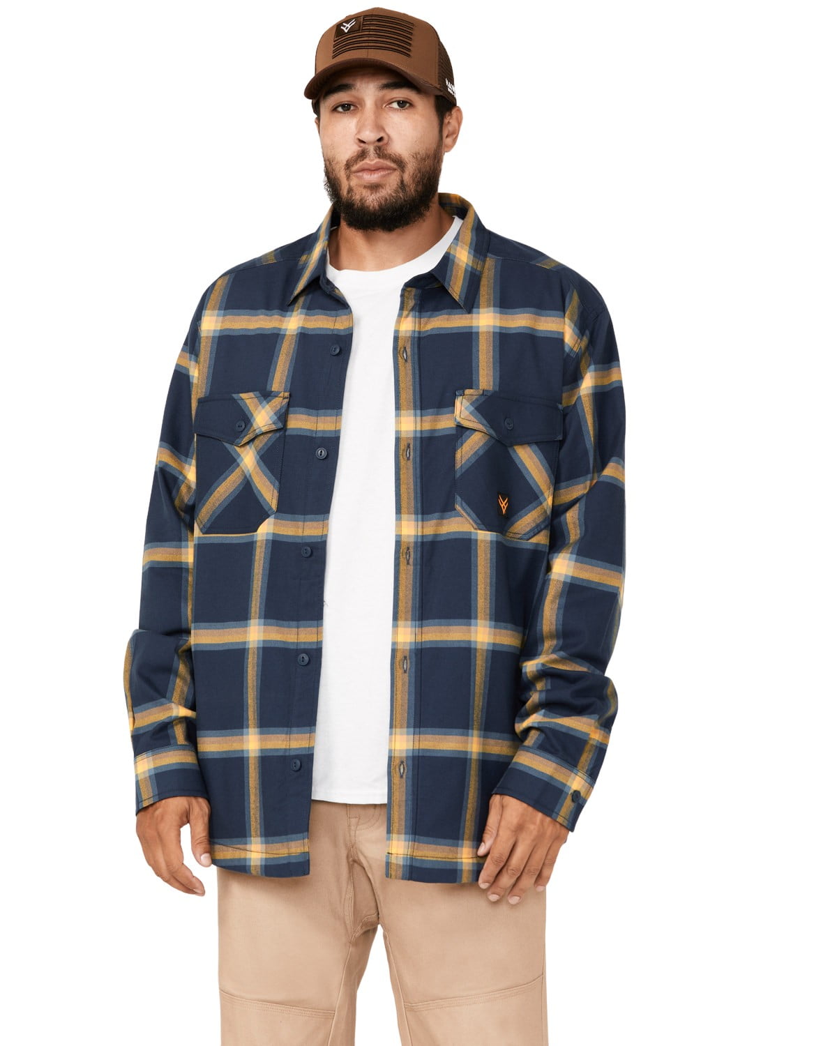 Hawx Work Gear Men's Thermal Lined Flannel Work Shirt Jacket Navy ...